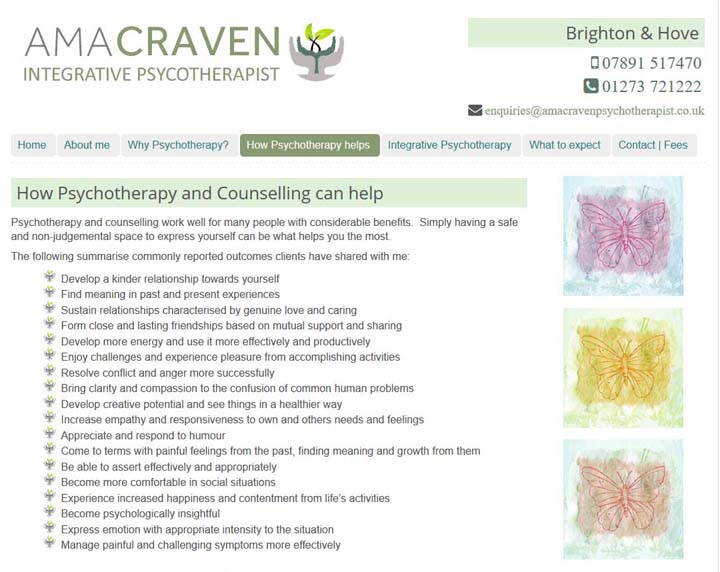 Gallery of Websites for Therapists - Websites for Therapists by YouCan